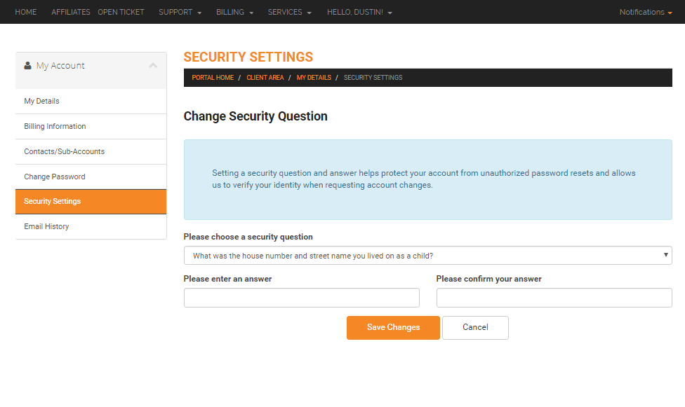 Managing Your Account
