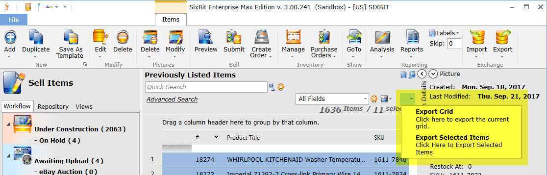 Exporting Grids Exporting Grids
