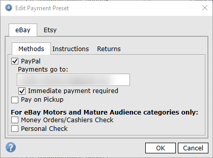 Entering Payment Information