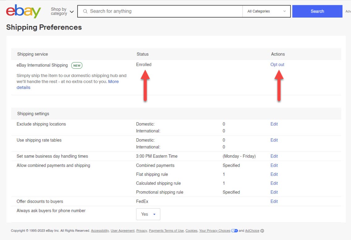 eBay International Shipping
