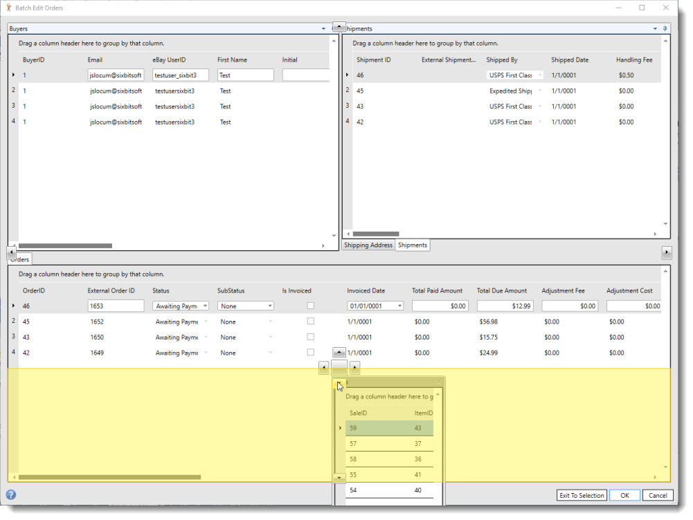 Using the Batch Edit Window