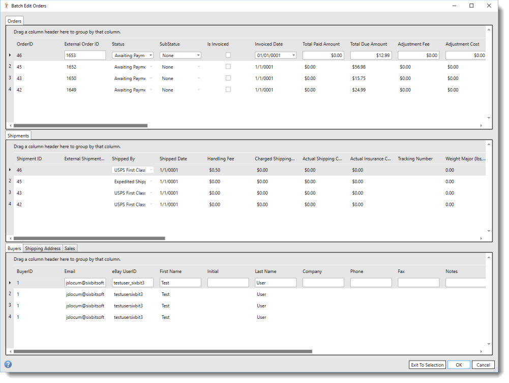 Using the Batch Edit Window